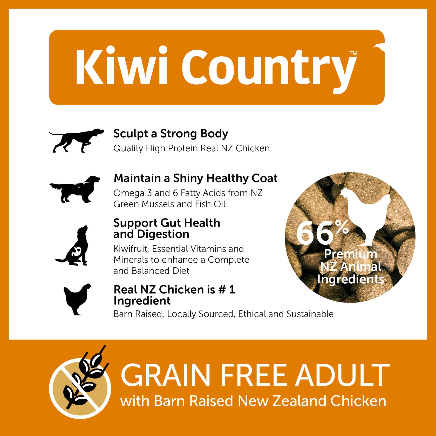 4 Bags Dry Dog - Chicken – Kiwi Country™